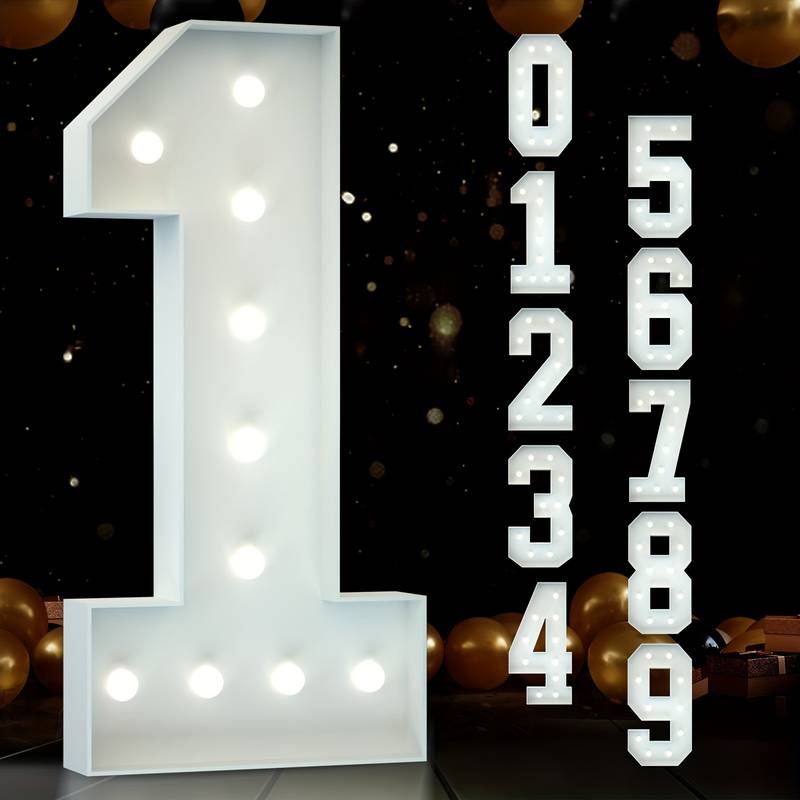 Light Up Marquee Numbers – Balloons and Beyond